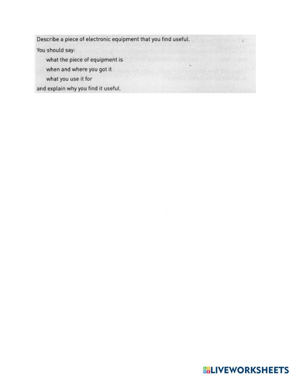 Speaking technology interactive worksheet | Live Worksheets