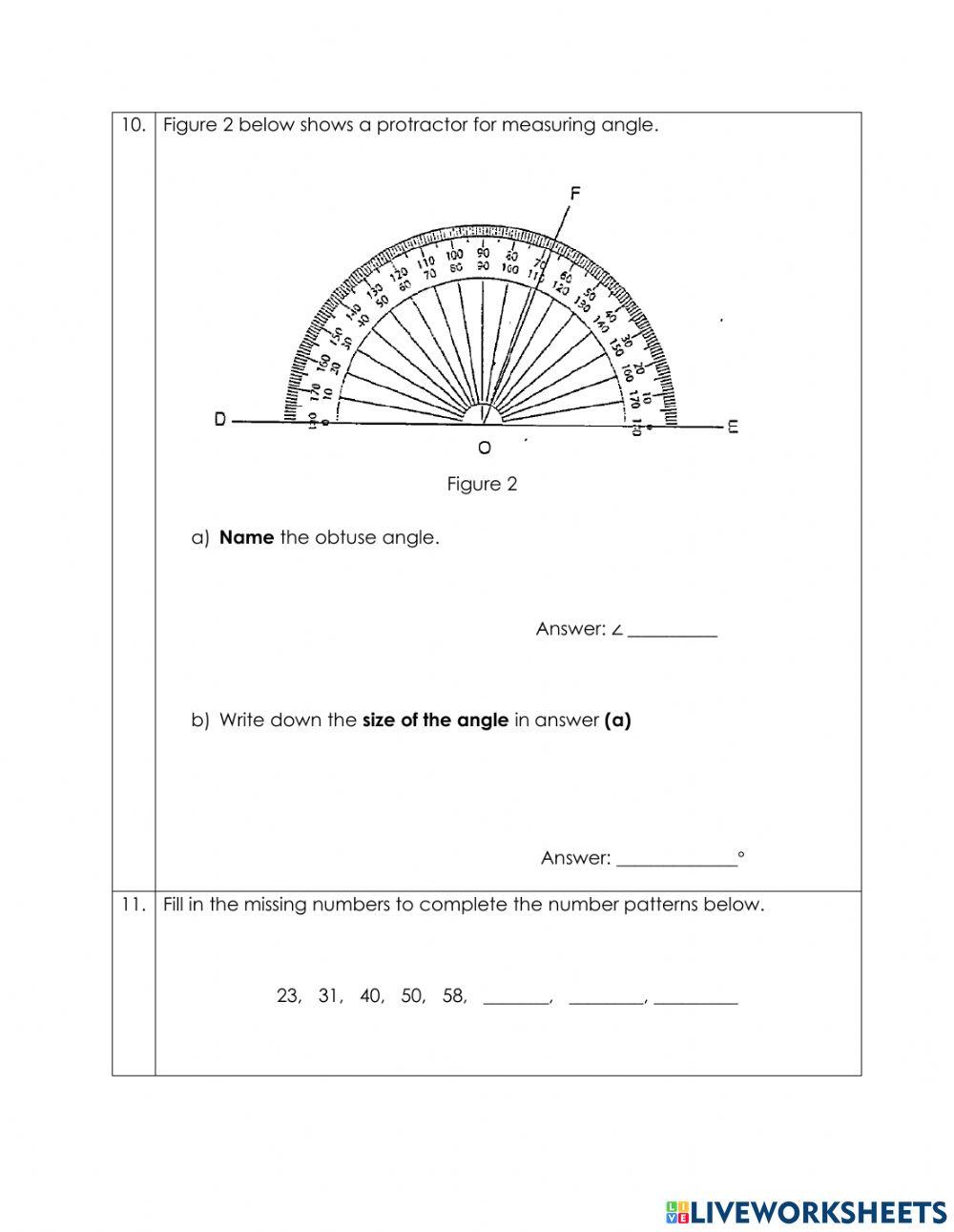 Mathematics 2 Test 2 online exercise for | Live Worksheets