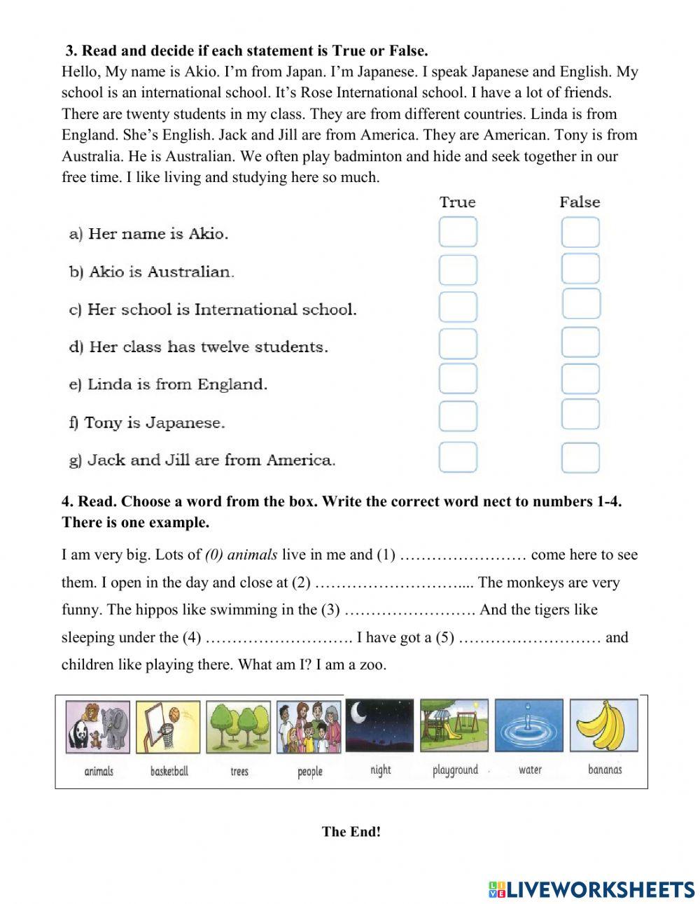 4A weekend home… | Free Interactive Worksheets | 1398678