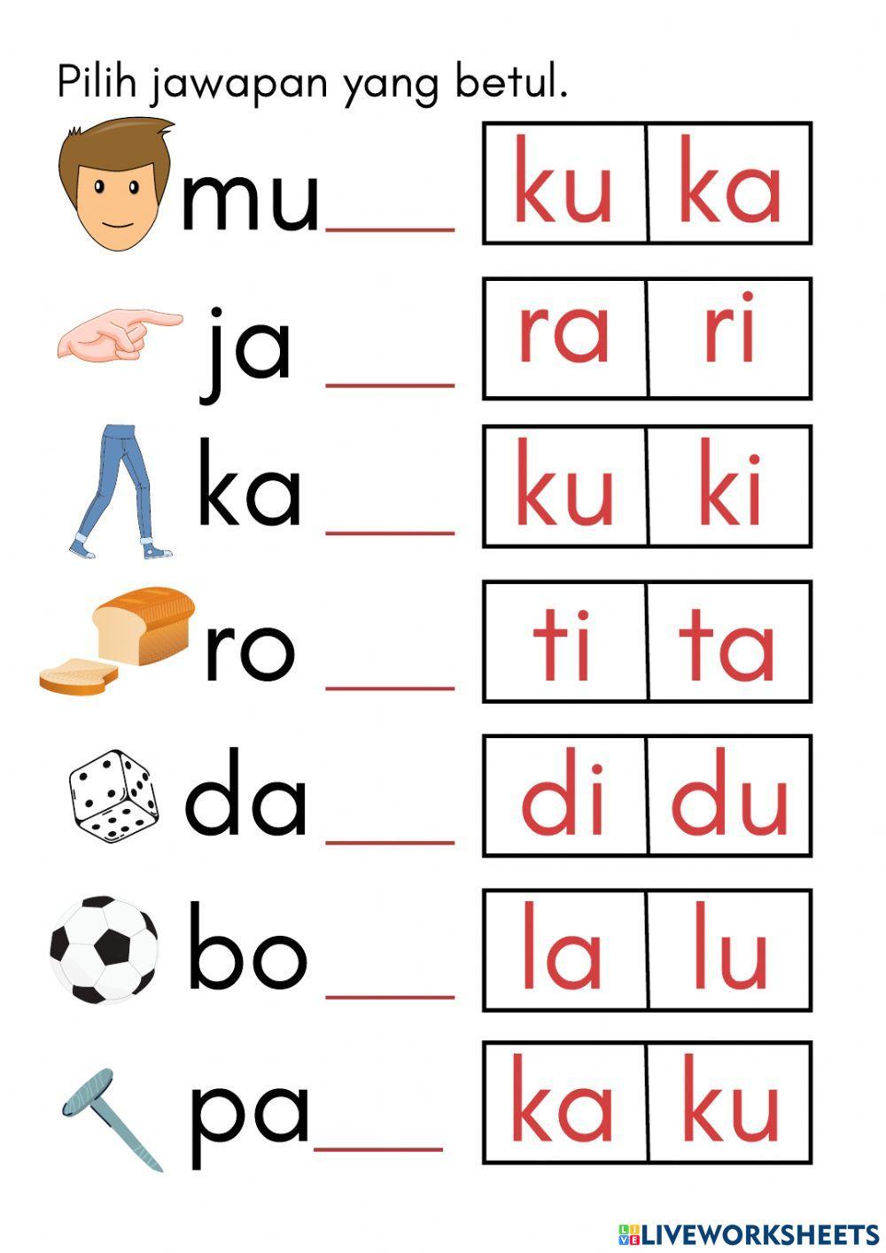 Padankan suku k… | Free Interactive Worksheets | 1399115
