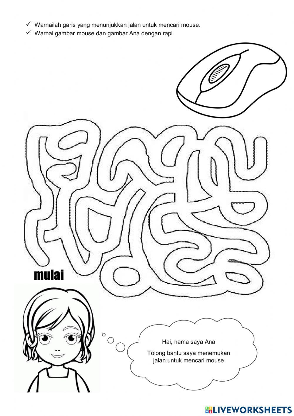 Mewarnai Gambar worksheet | Live Worksheets