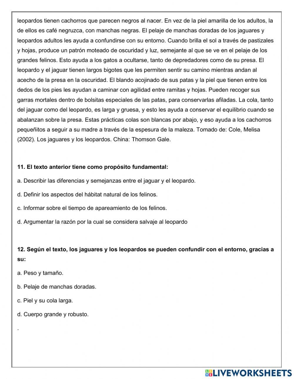 CONTROL DE LECT… | Free Interactive Worksheets | 3391642