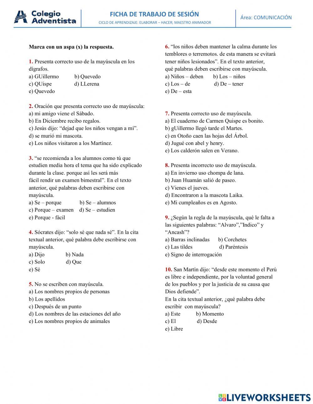 Dsfsdf 1400311 | Roger Moises Hallasi Quispe | Live