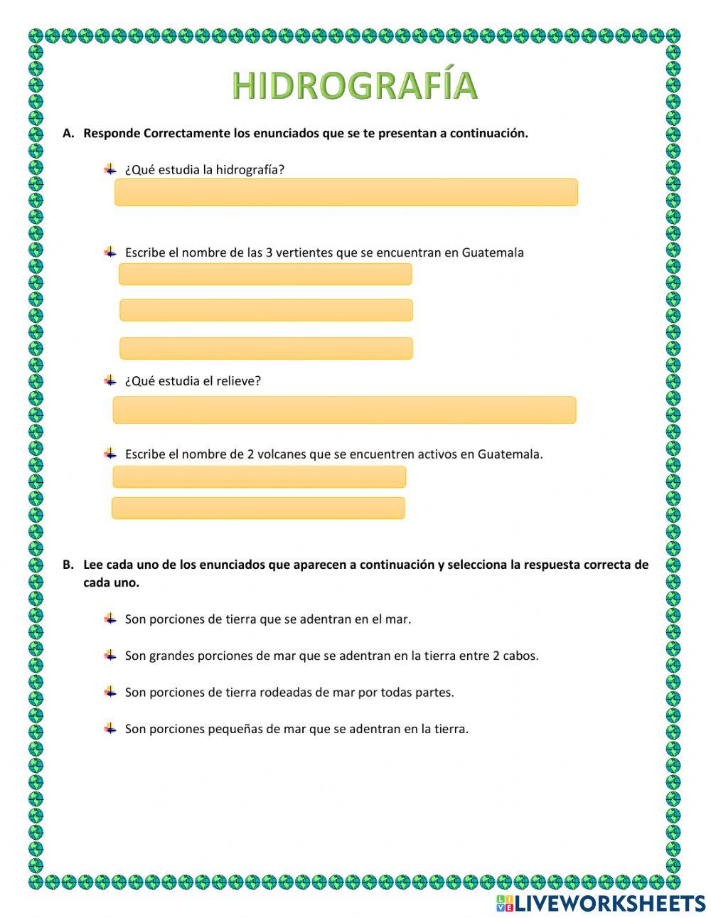 1400741 | Hidrografía | Carolina2891 | LiveWorksheets