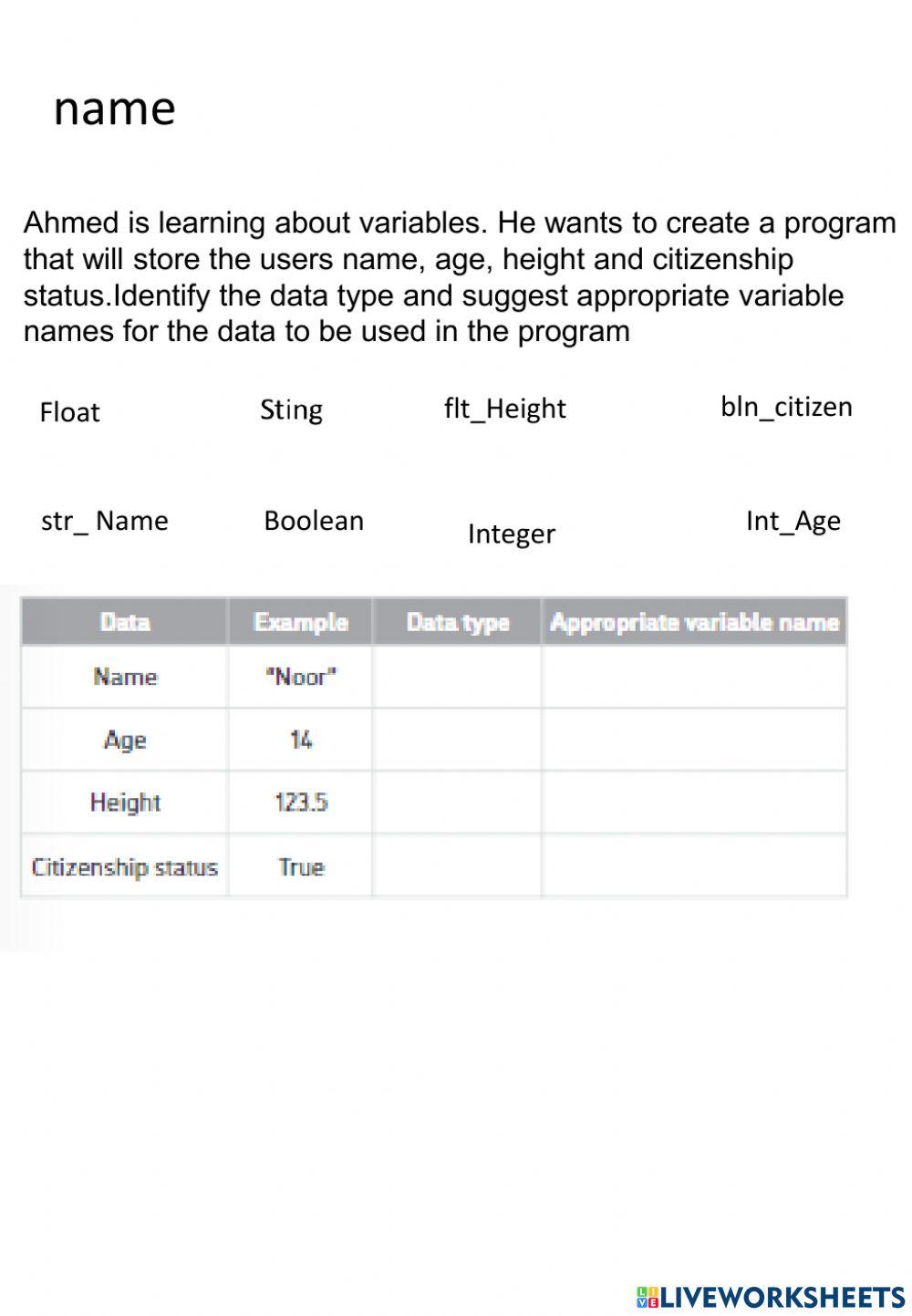 G7 UNIT 2 Activ… | Free Interactive Worksheets | 5166745