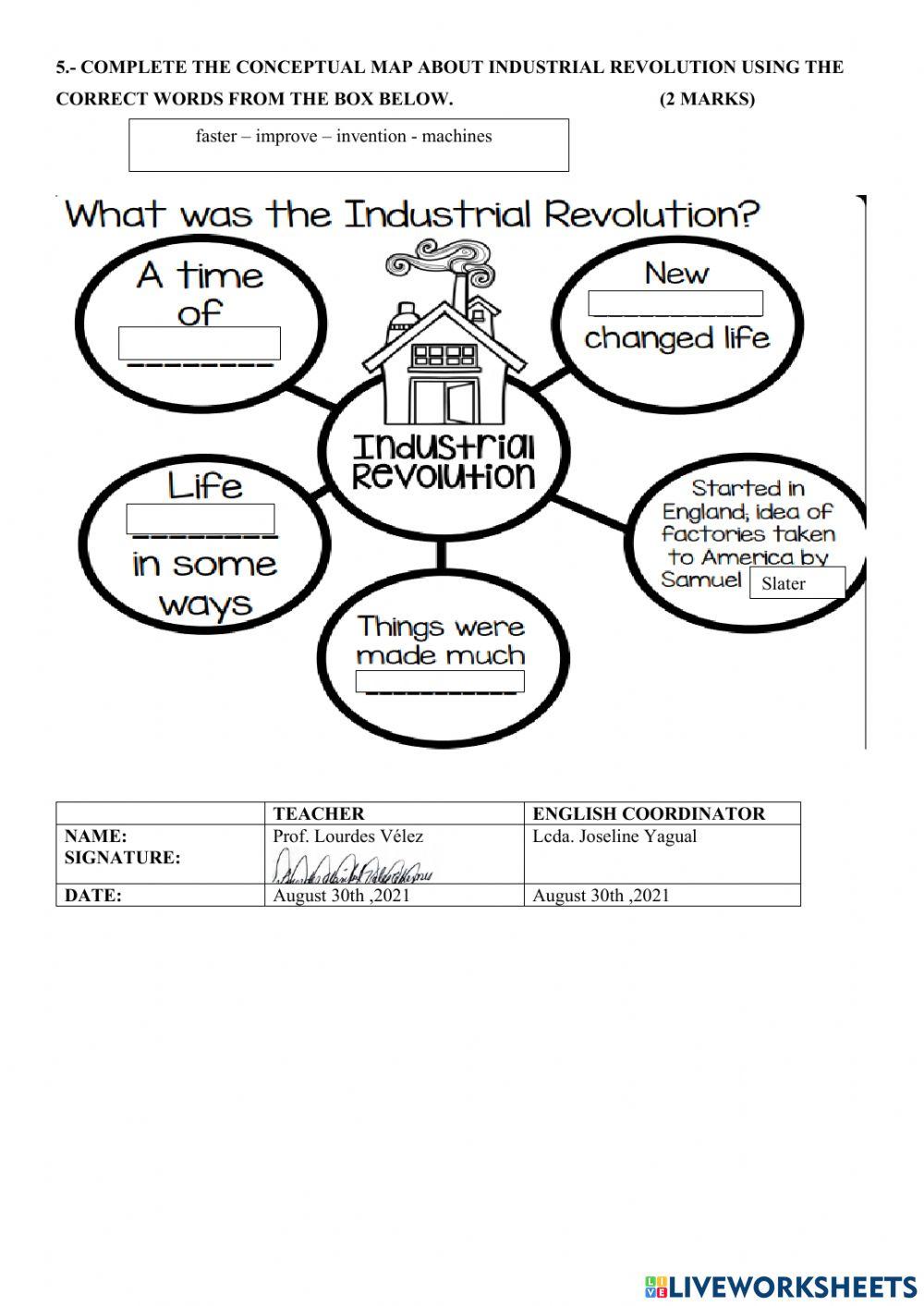 Social Studies test about Changes in the World worksheet | Live Worksheets
