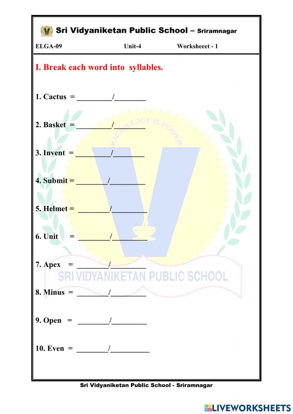 Live worksheet interactive exercise for Grade3 | Live Worksheets