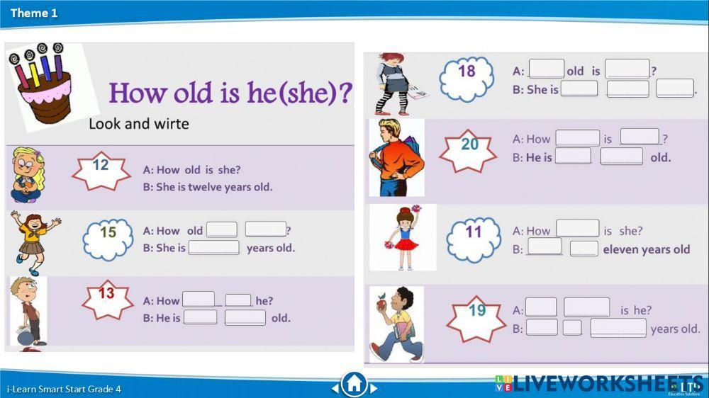 How old is she? 1401600 | Yenan | Live Worksheets