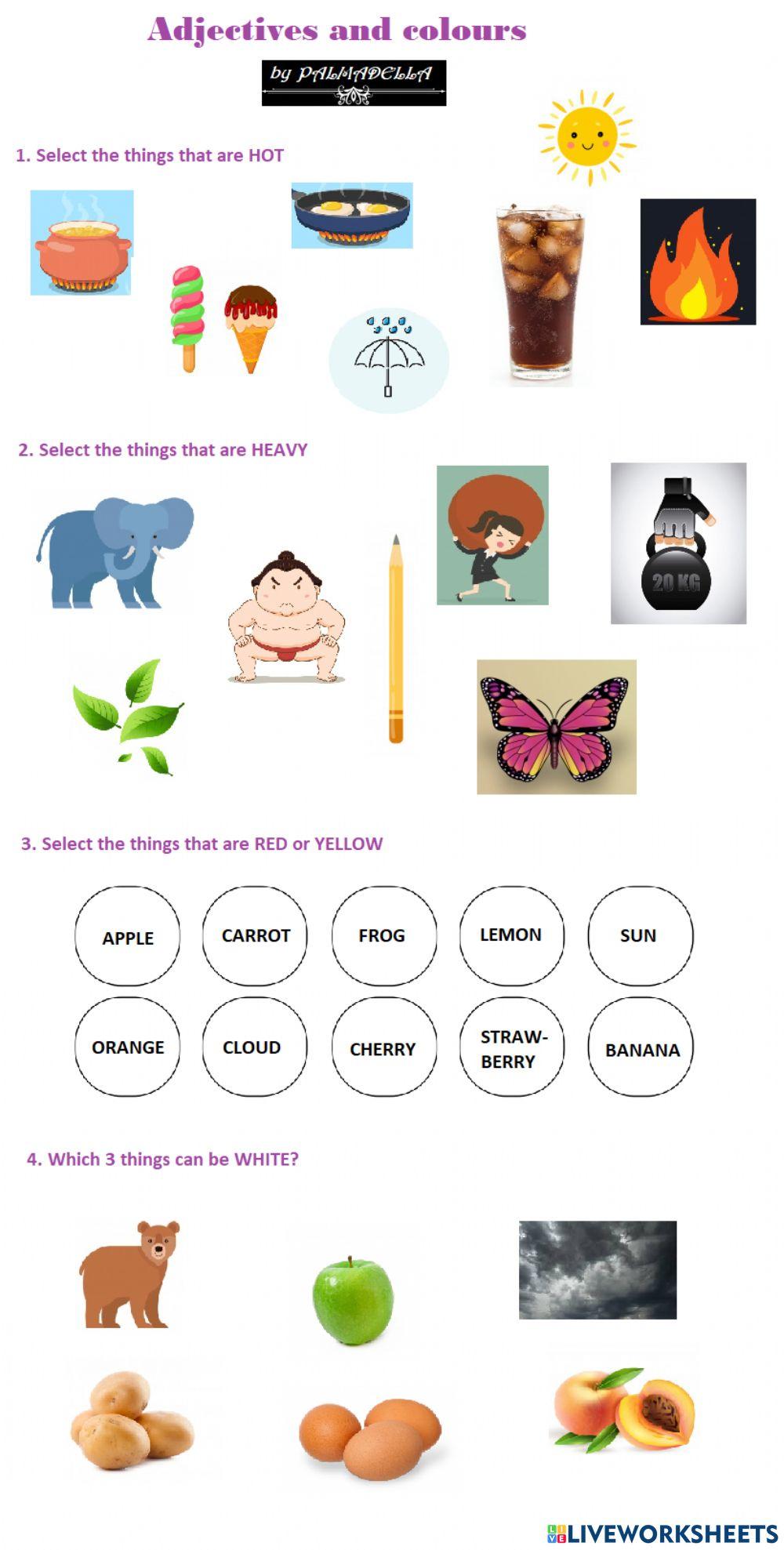 Adjectives year… | Free Interactive Worksheets | 1401709