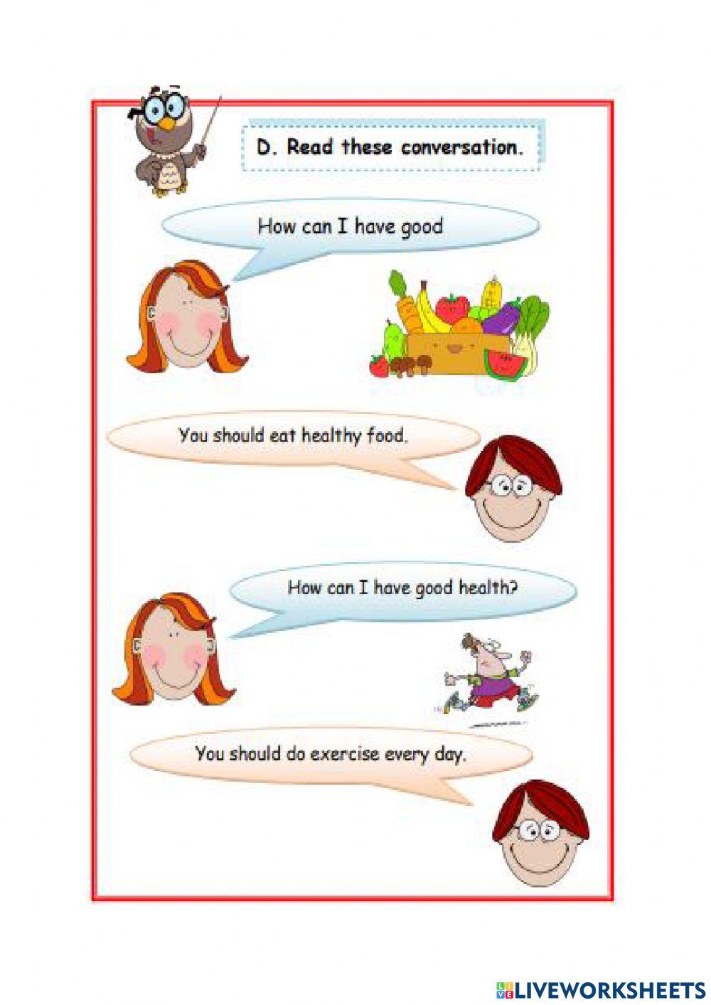 Good health | Live Worksheets