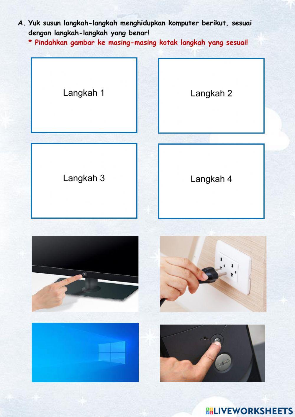 Lat. Prosedur Menghidupkan dan Mematikan Komp. worksheet | Live Worksheets