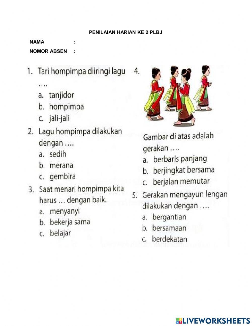 Ph plbj ke2 worksheet | Live Worksheets