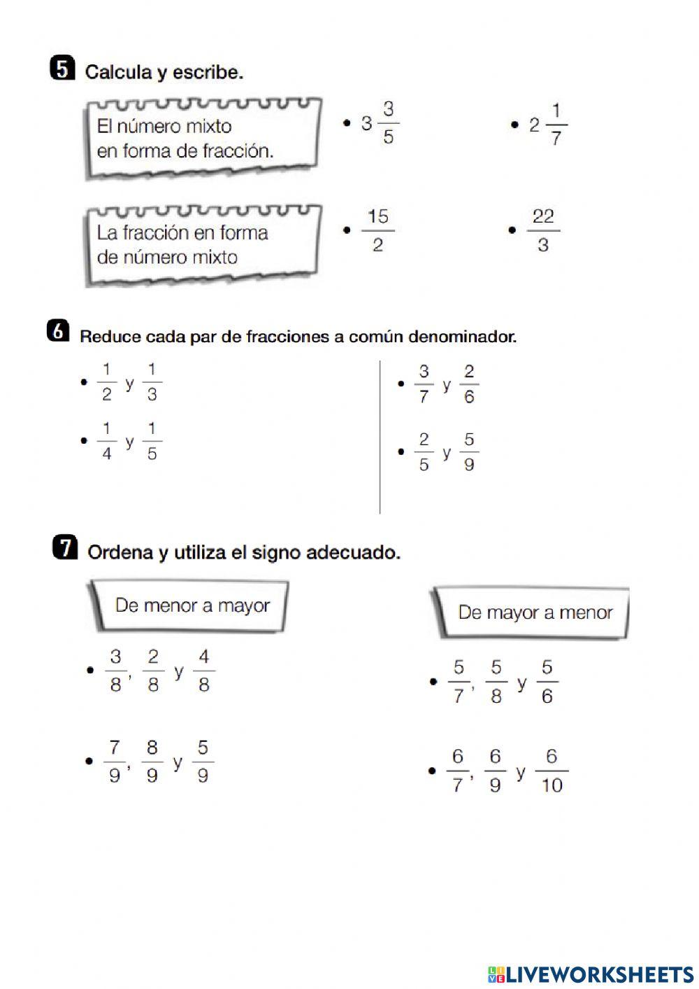 Repaso Matemáticas online pdf worksheet | Live Worksheets