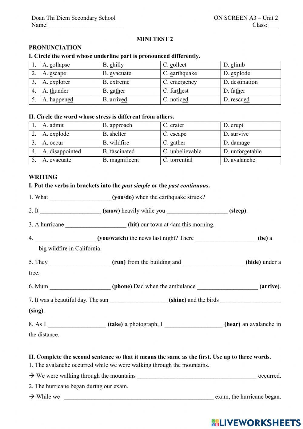 1402927 | 8S2 - mini test module 2 | ngo thanh thuy