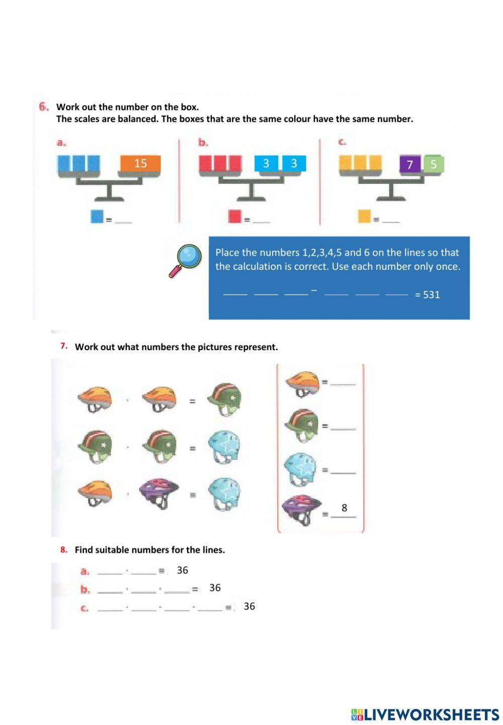 MULTIPLICATION TABLES OF TWO and FOUR online exercise for | Live Worksheets