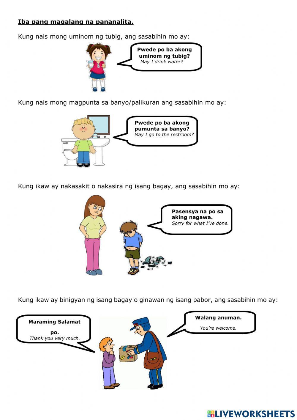 Week 2 Magalang na Pananalita 3922040 | Hannamie Luching