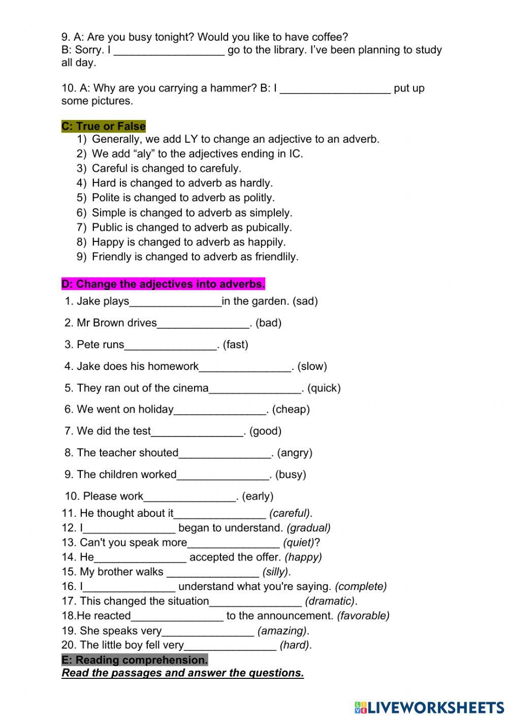 L3 Weekly Grammar Quiz 3 worksheet | Live Worksheets