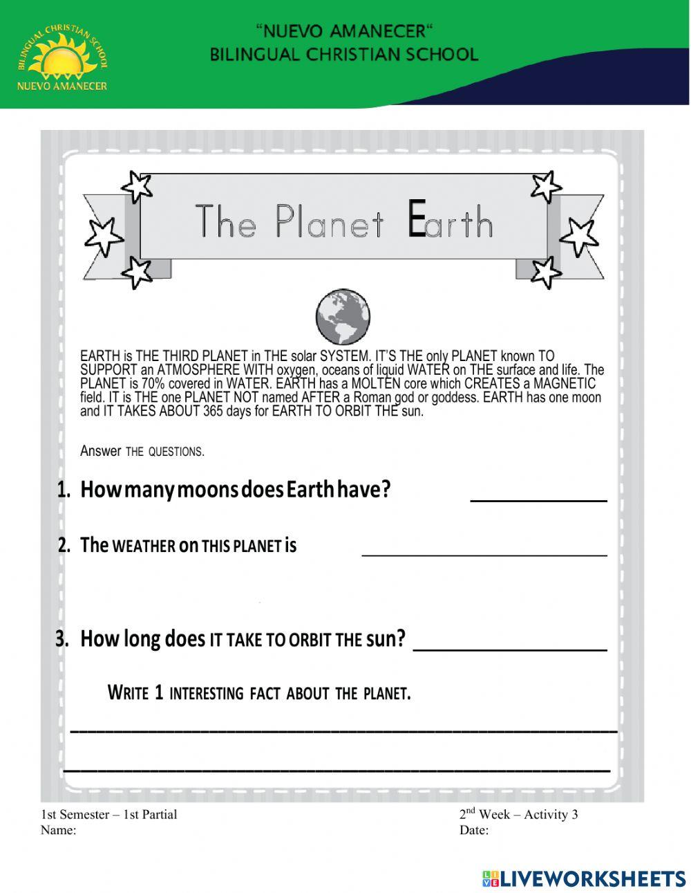 1404545 | Earth | Denis Collazo Wong | LiveWorksheets