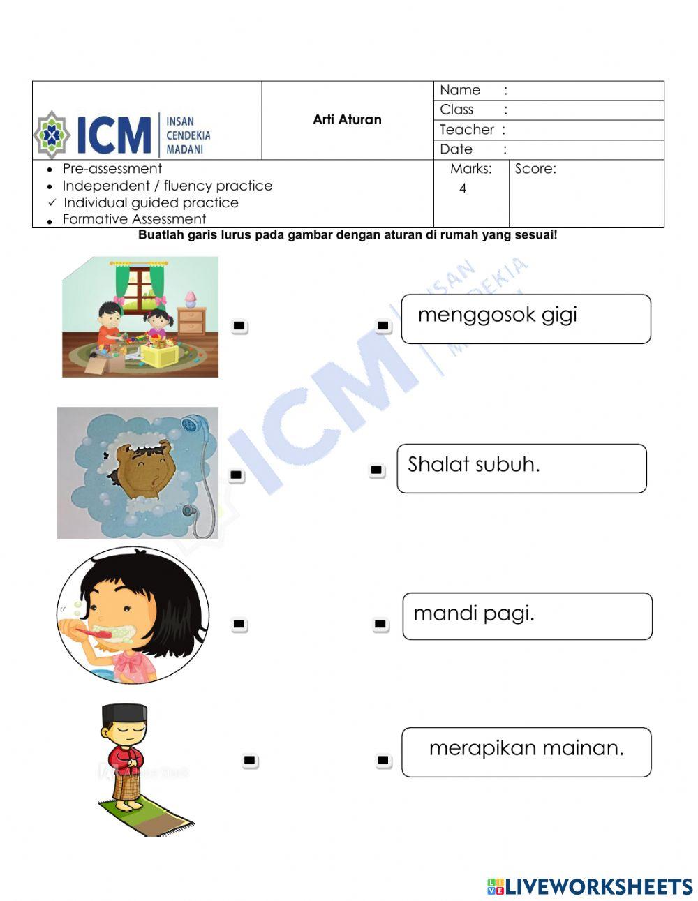 Arti Aturan worksheet | Live Worksheets