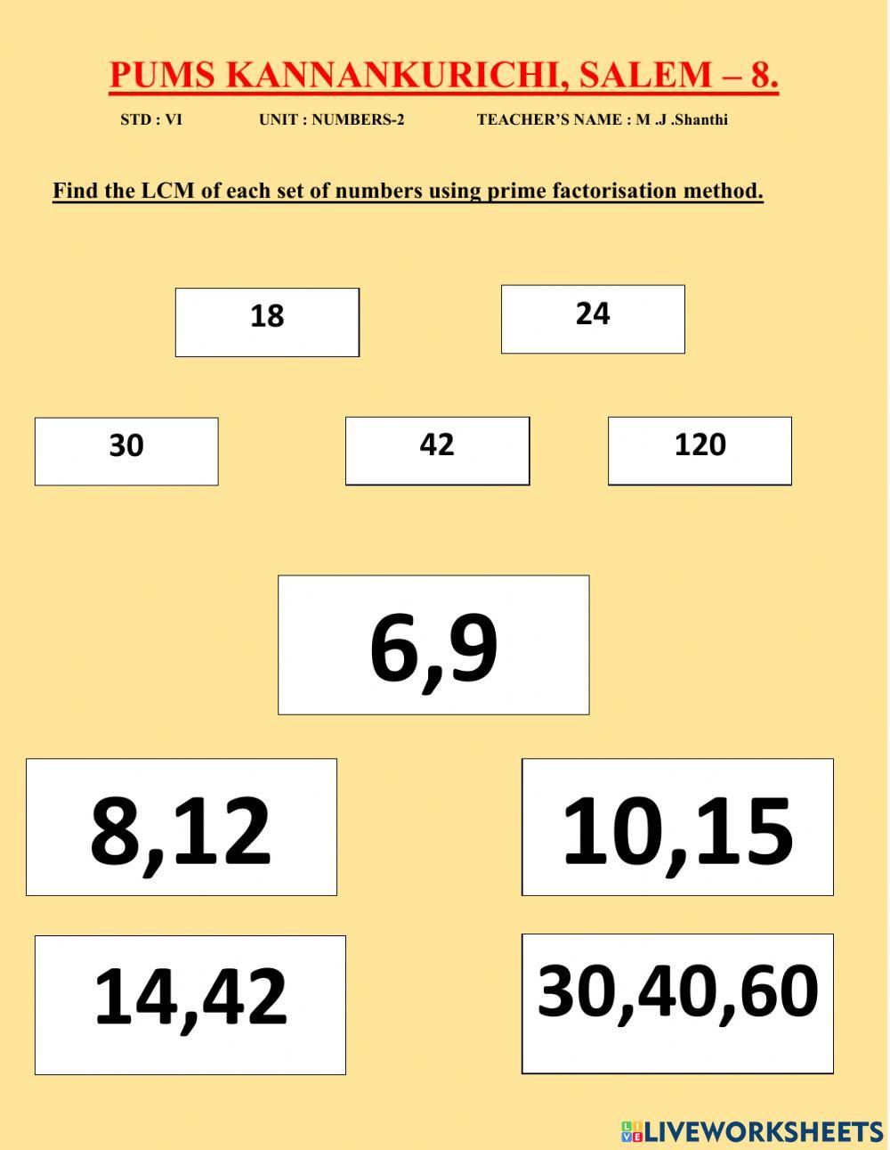 2-Numbers-2 worksheet | Live Worksheets