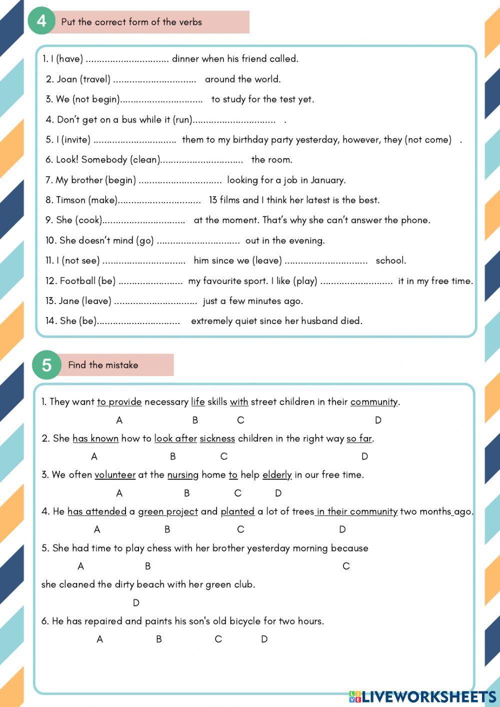 Worksheet 2-Unit 3-Grade 7 worksheet | Live Worksheets