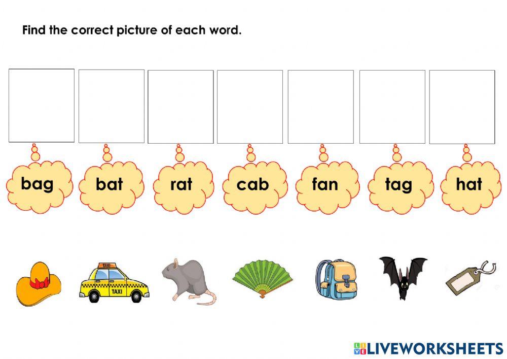 Cvc words 1407062 | ALIFF91 | Live Worksheets