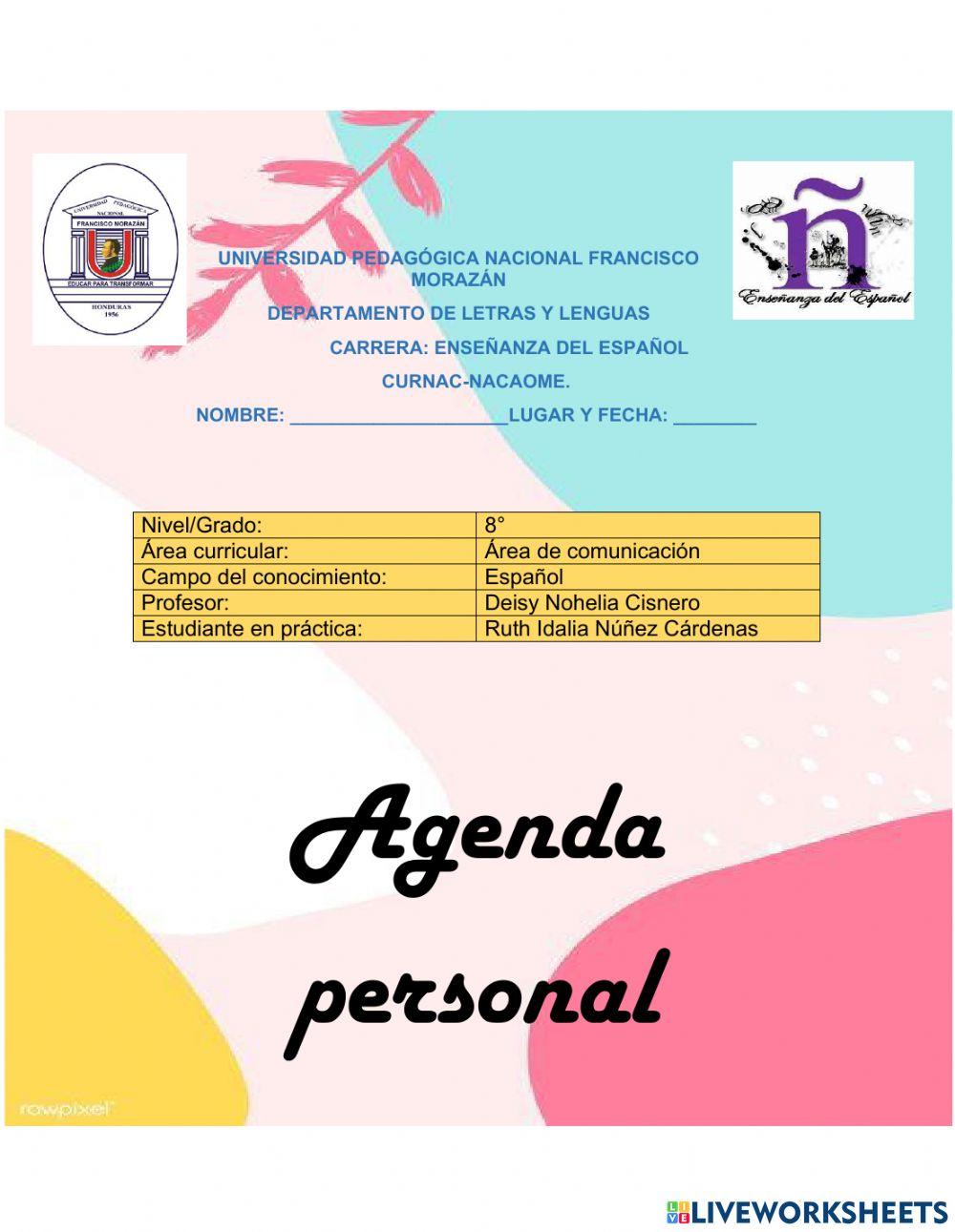 1407100 | Agenda Personal | Ruth Idalia Núñez Cárdenas