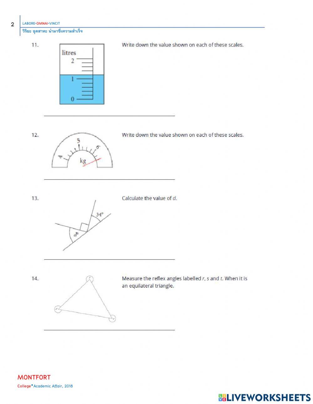 Review M1 worksheet | Live Worksheets