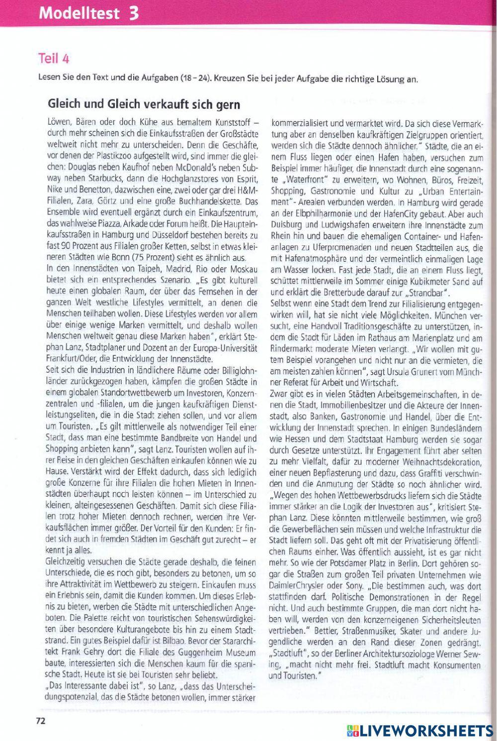 So geht's zum D… | Free Interactive Worksheets | 4118527