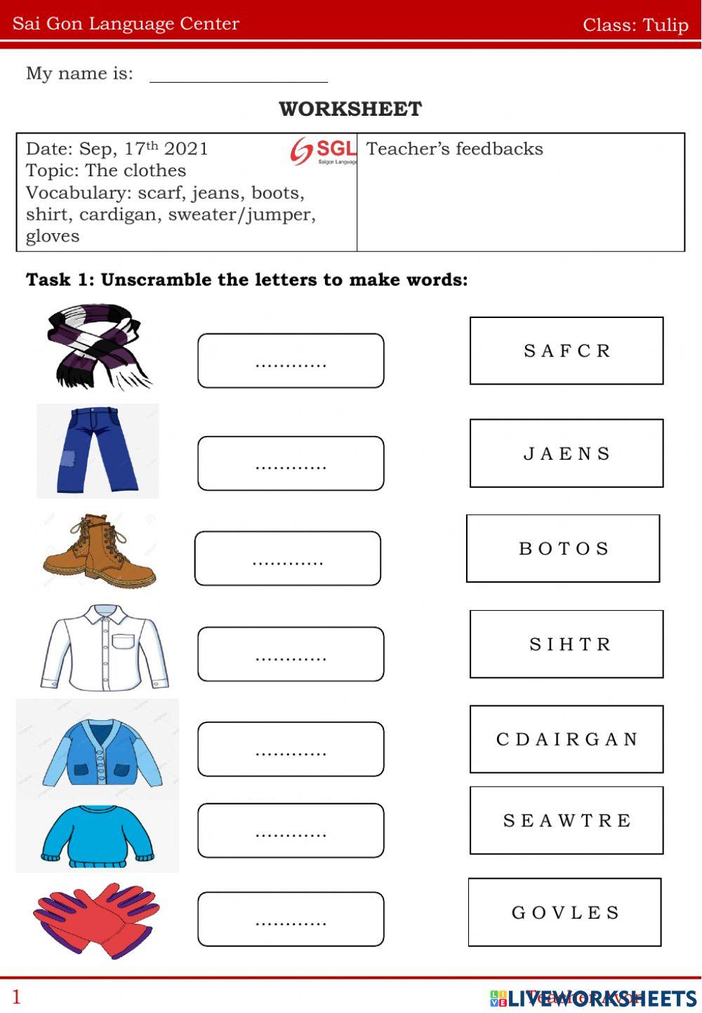 Worksheet tulip worksheet for 3 | Live Worksheets