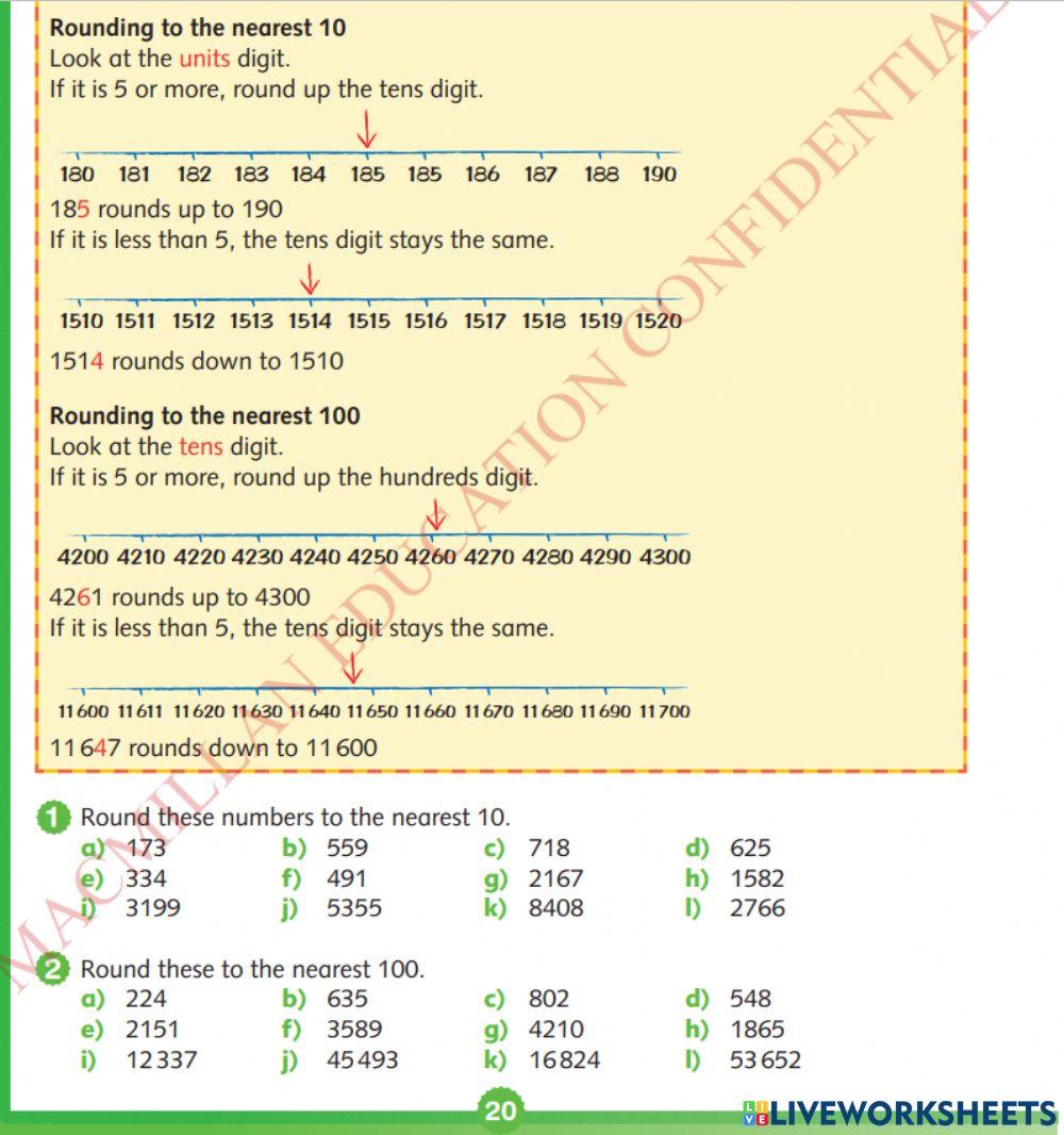Maths 3 - Week 3 - page 20 worksheet | Live Worksheets