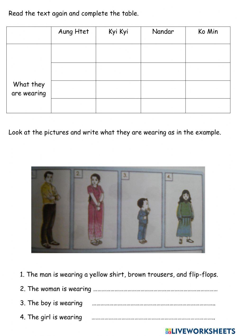 1407834 | Clothing | Hmwe | LiveWorksheets