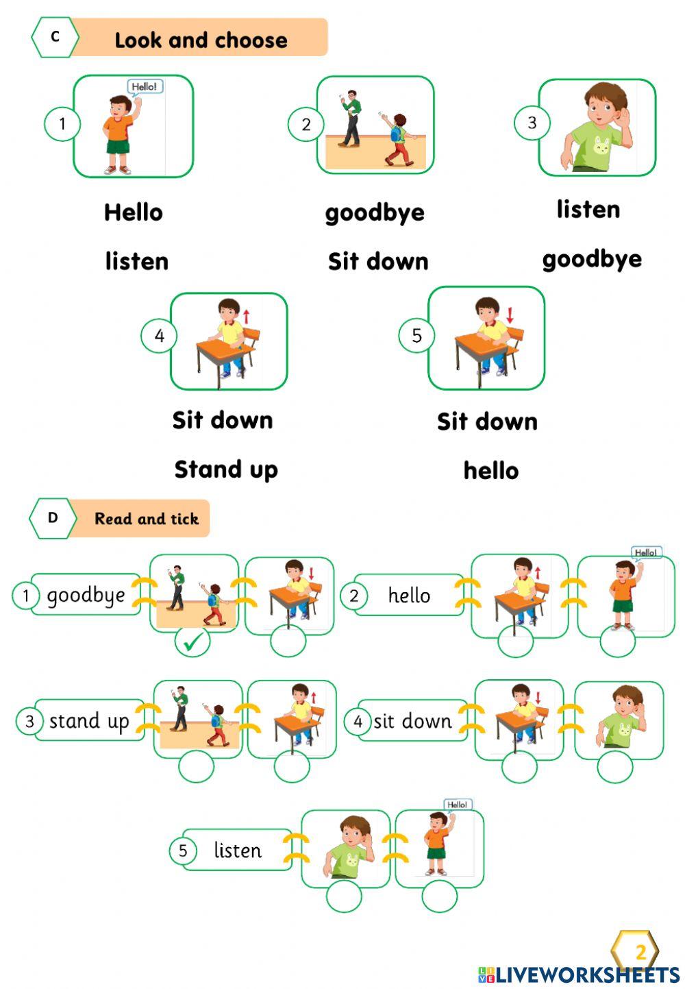 Grade 1 - Getting started worksheet | Live Worksheets