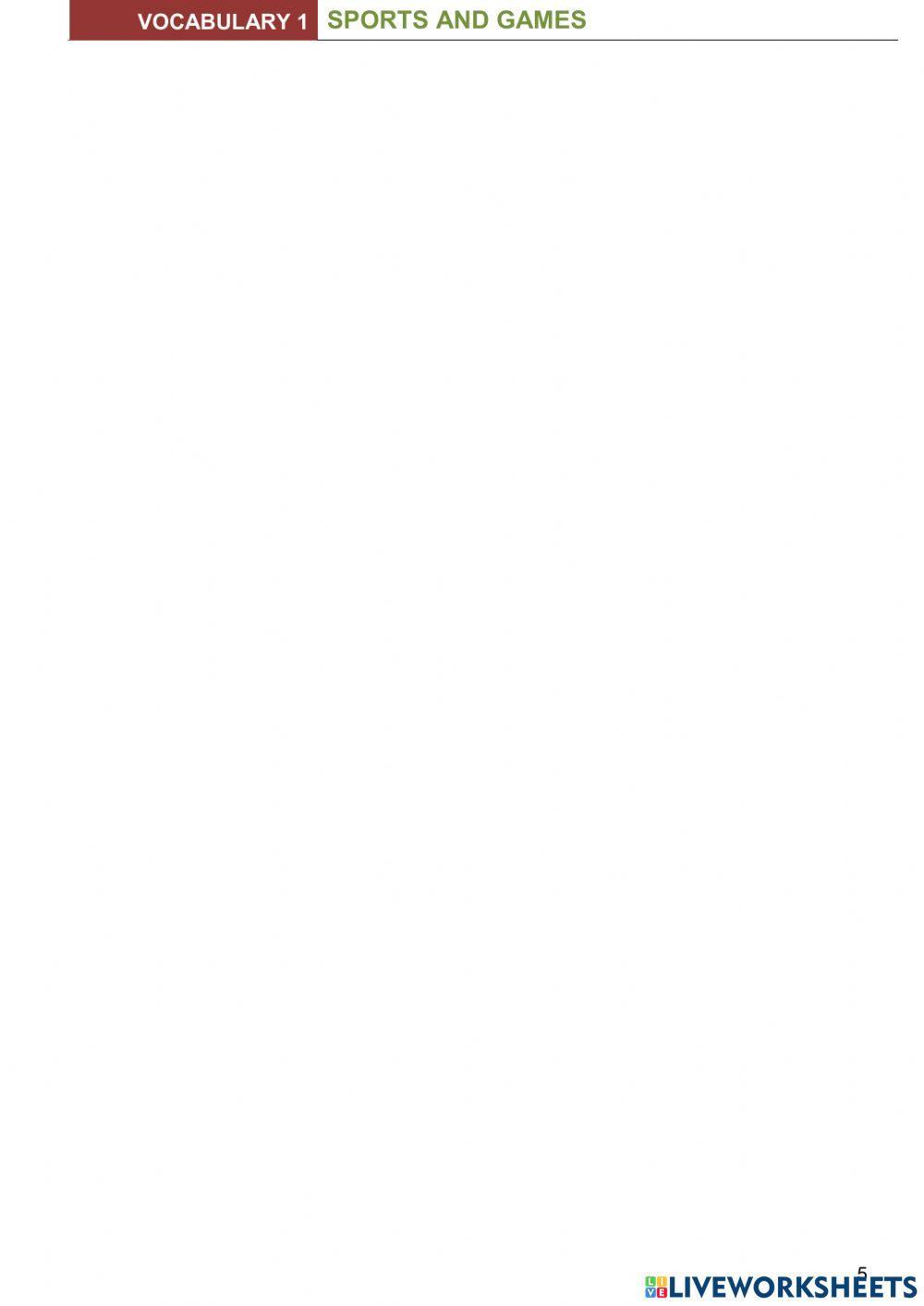 Vocabulary: Hob… | Free Interactive Worksheets | 1408352