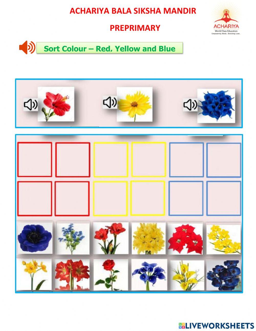 1408357 | Colours Sorting | shannu | LiveWorksheets