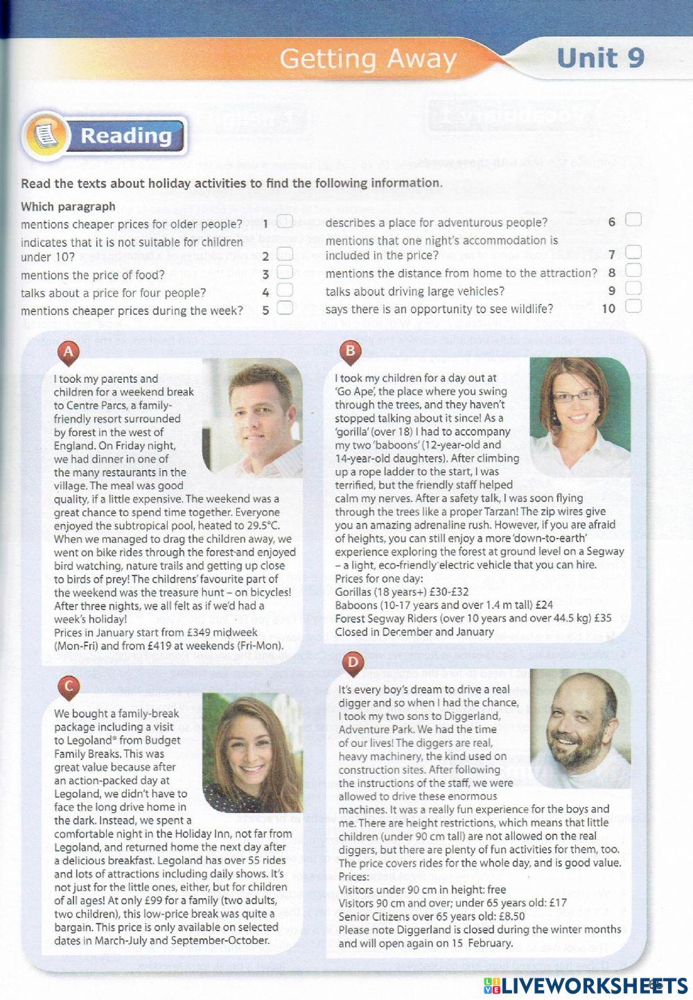 Reading Download workbook page 65 worksheet | Live Worksheets