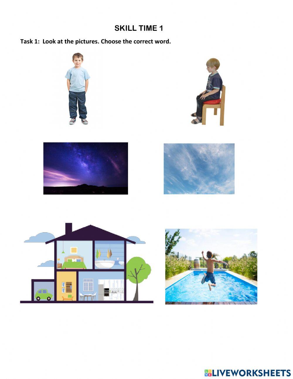 Skill time 1 worksheet | Live Worksheets