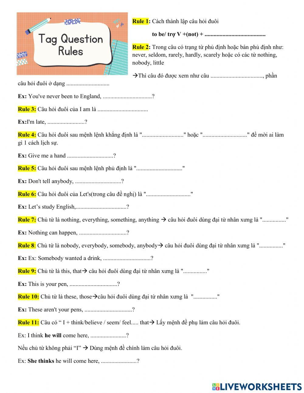 1409108 | Tag Question rules | Ngo Thi Kieu Diem