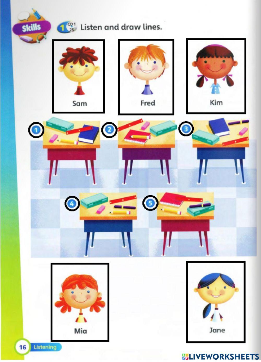 In the Classroom online activity for 1 | Live Worksheets