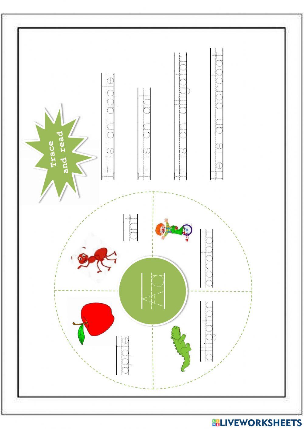 Letter a b worksheet | Live Worksheets