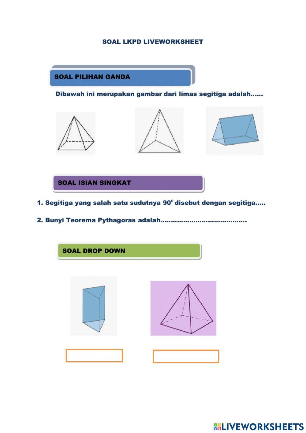 Lkpd matematika online exercise for smp kls 8 | Live Worksheets