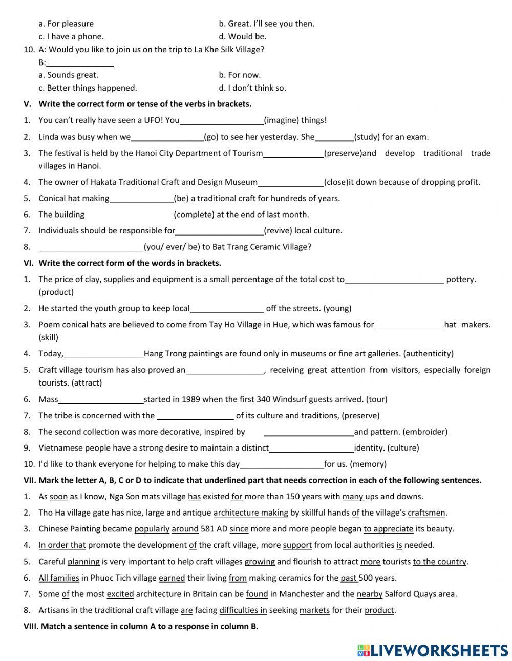1411360 | Grade 9. Unit 1 | Nguyenthithanhhuong