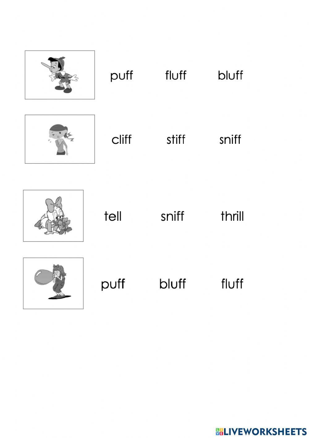 Ll and ff revision worksheet | Live Worksheets