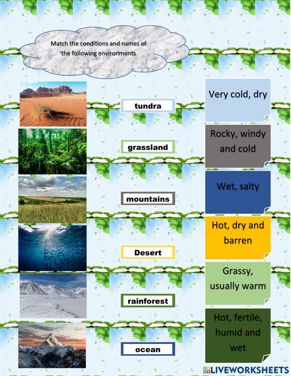 1411790 | Plants adaptations in different natural