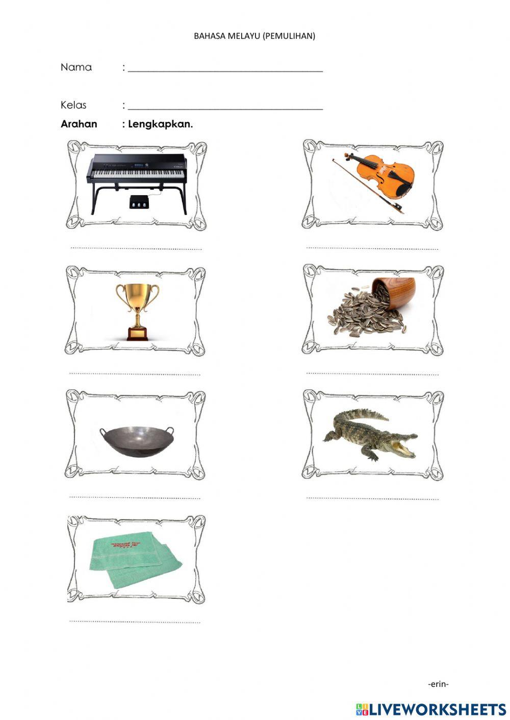 Perkataan yang melibatkan vokal berganding worksheet | Live Worksheets