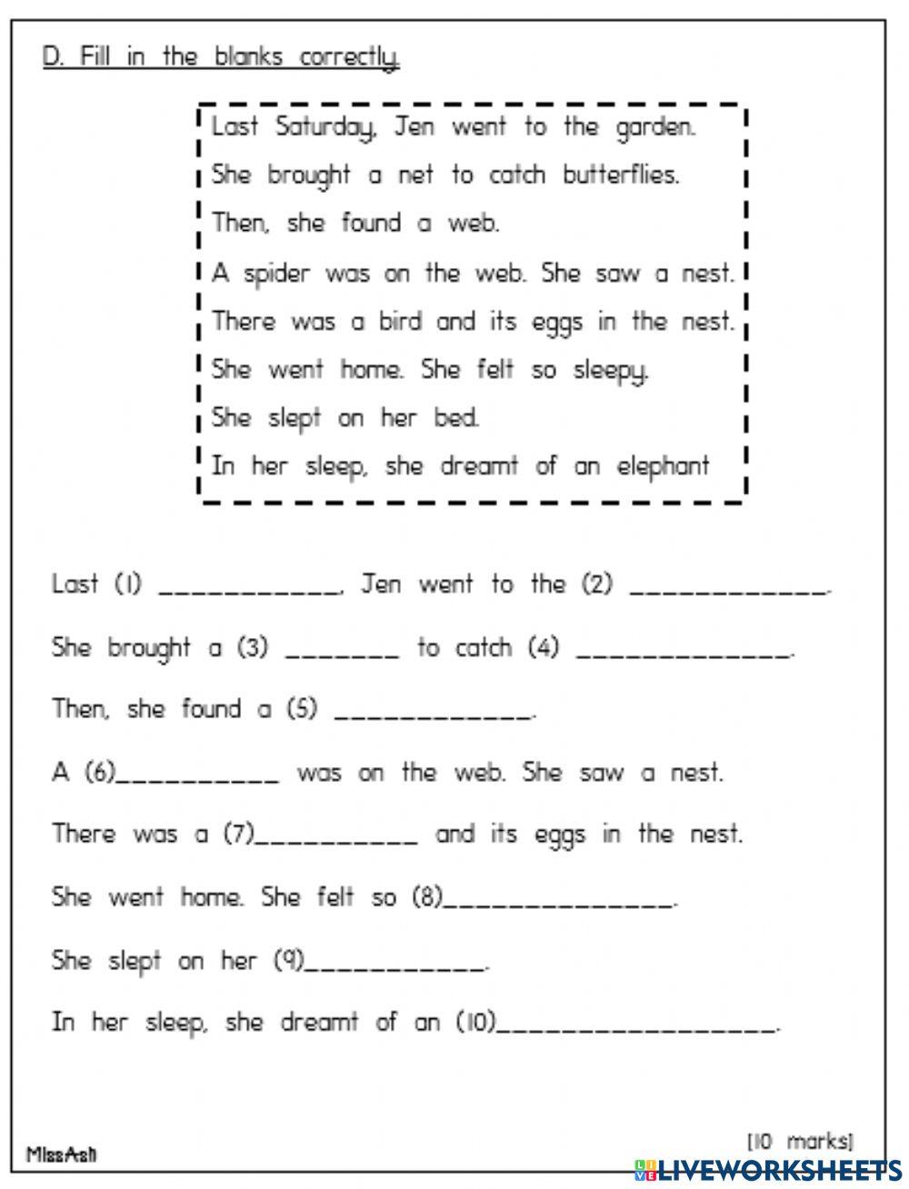 1412522 | Comprehension | Wirdiana Wati | LiveWorksheets