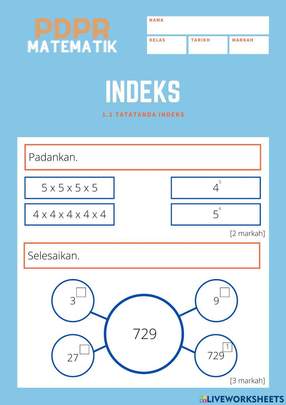 1.1 Tatatanda I… | Free Interactive Worksheets | 1412673
