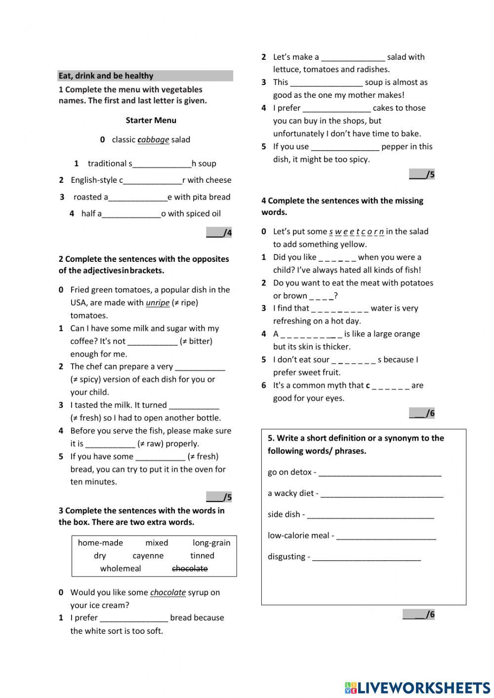 Focus 3-Unit 4.1. online exercise for | Live Worksheets