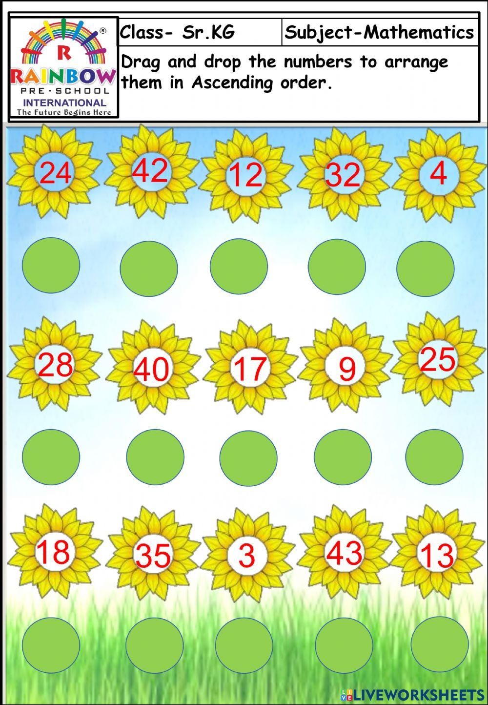 Math: Ascending order online exercise for | Live Worksheets
