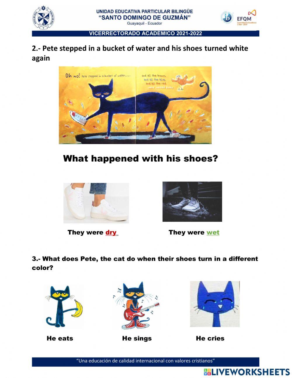 Pet the cat worksheet | Live Worksheets